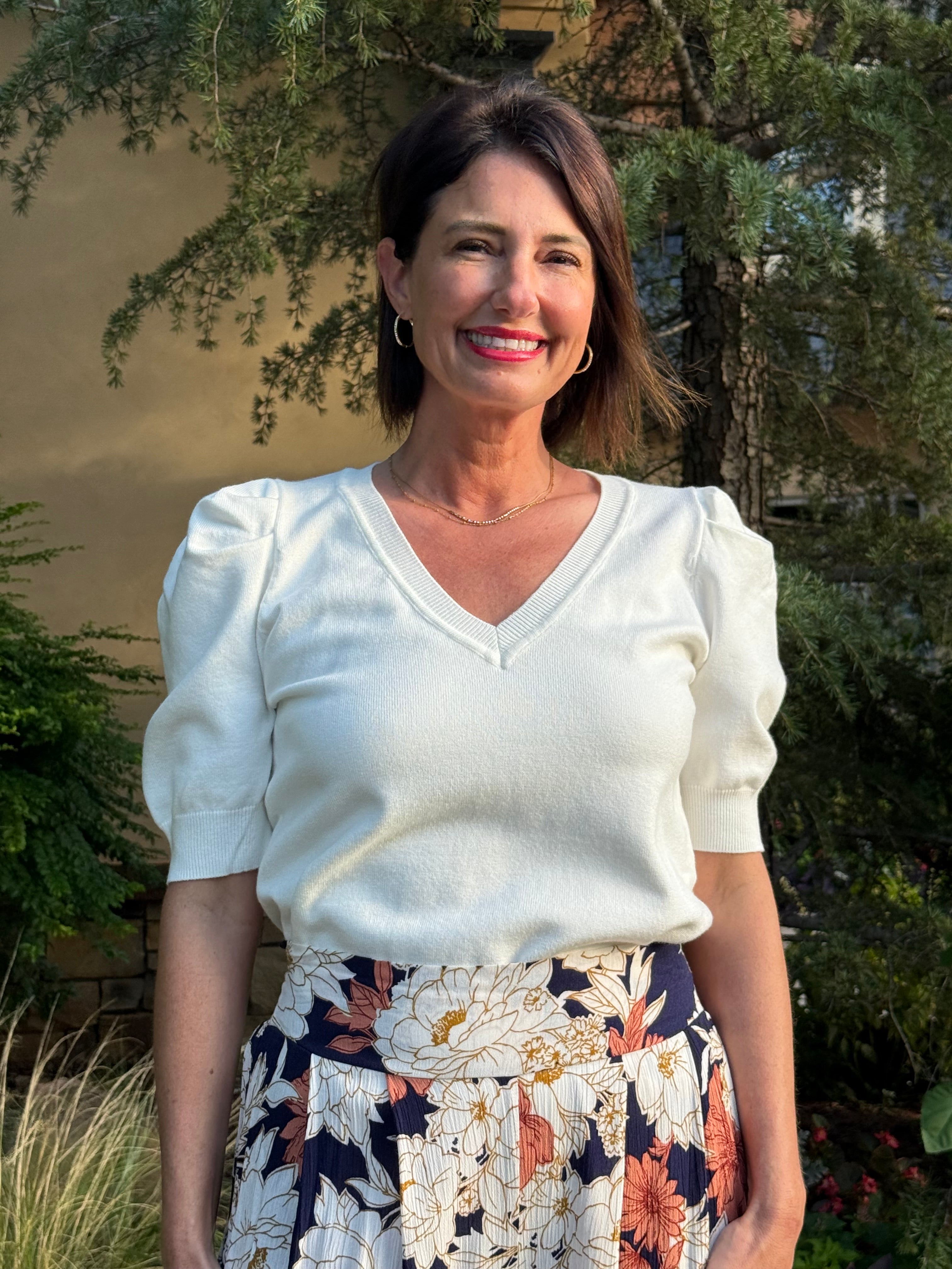 The Cream Polished Puff Top – Whimsical Mimsy