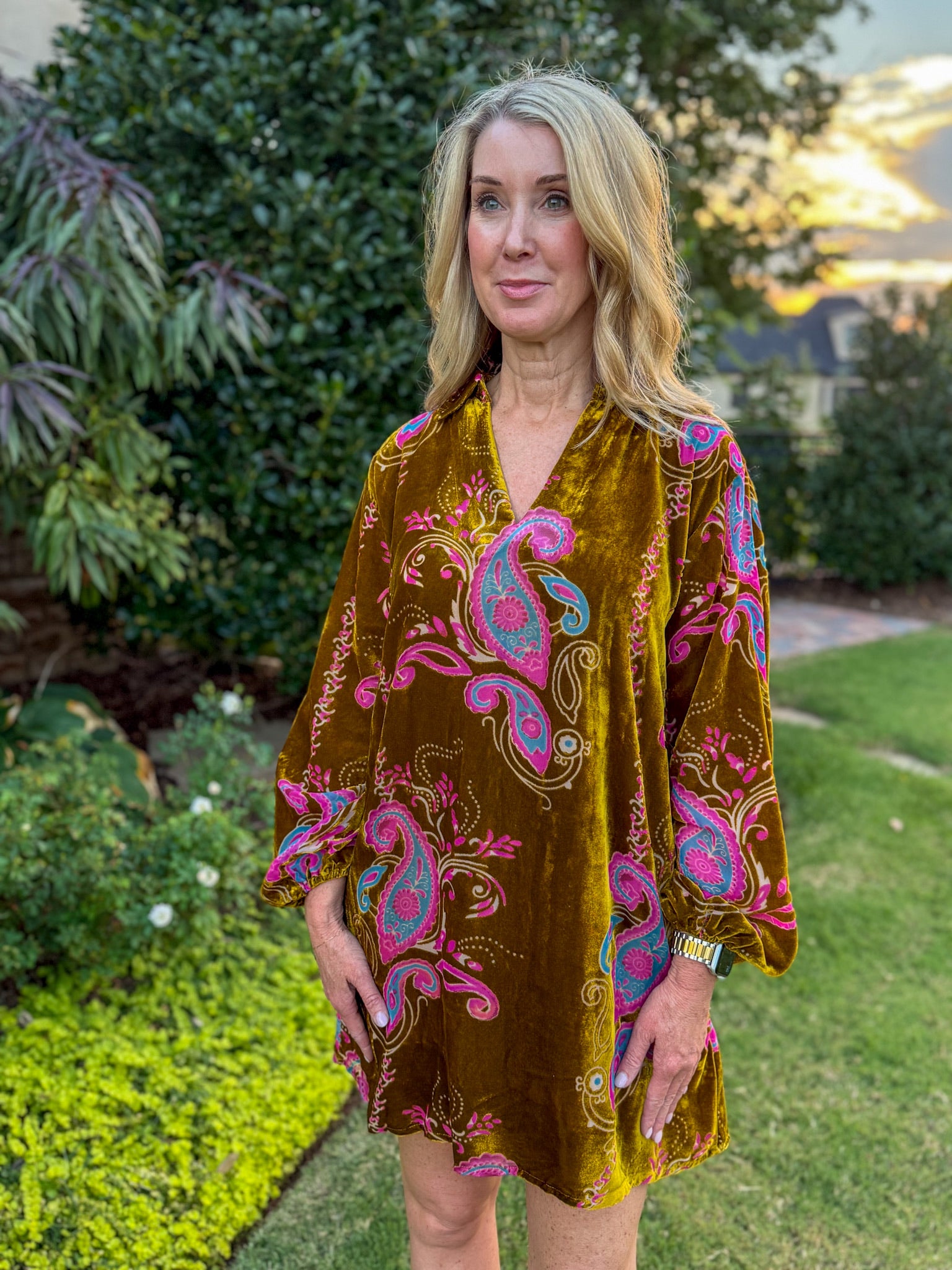 Olive Mirage Velvet Dress – Whimsical Mimsy