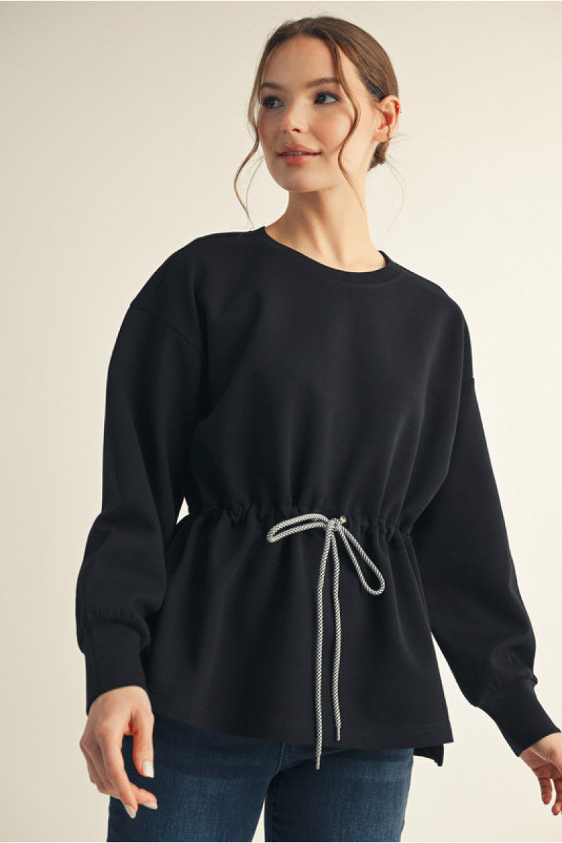 Black Cinch & Stroll Scuba Top – Whimsical Mimsy