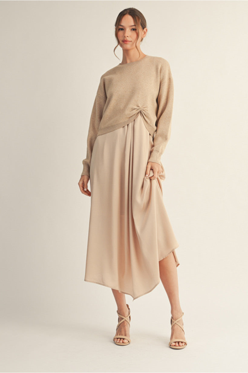 The Champagne Knit & Satin Set – Whimsical Mimsy